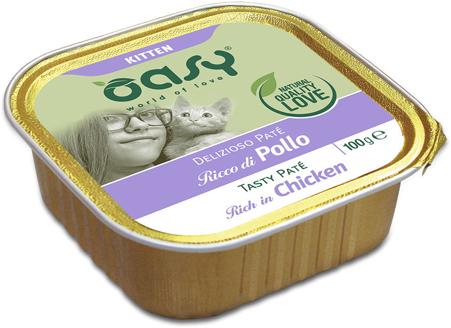 OASY TASTY PATE Hrană pentru pisicuţe, Pate cu Pui 100g – Maxi-Pet.ro
